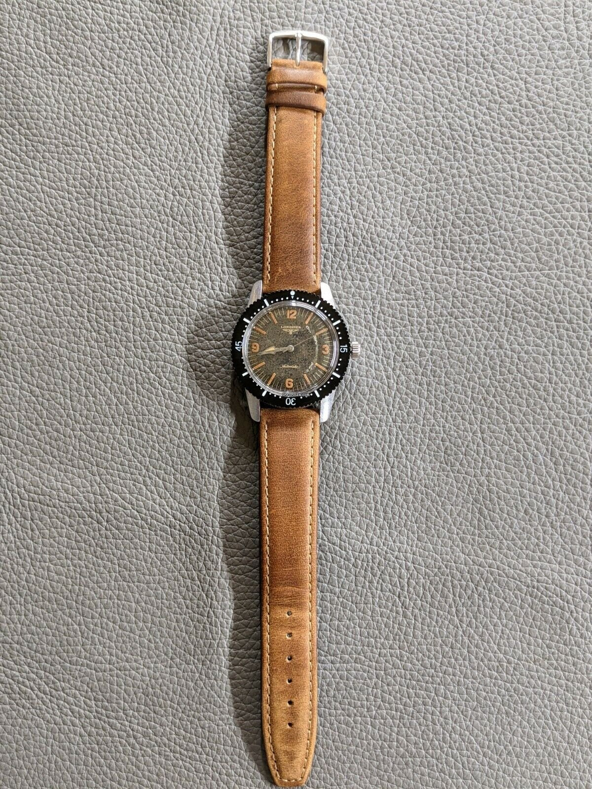 Longines Very rare Vintage Nautilus Tropical Dial 6921-1 Skin Diver 40 ...